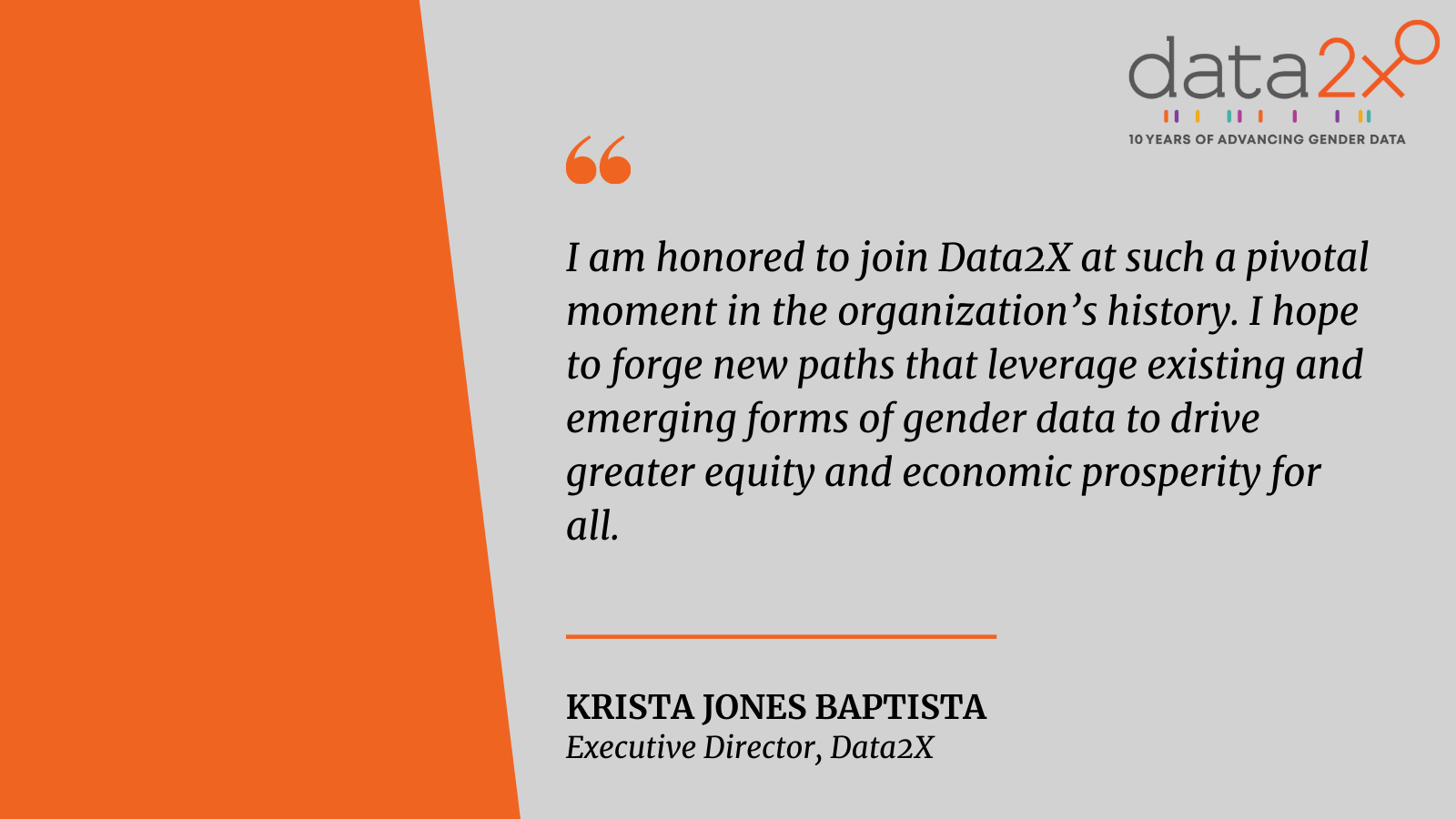 Data2X Announces Krista Jones Baptista as New Executive Director - Data2X